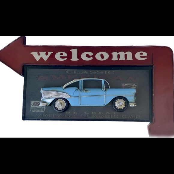 Accents | Vintage Metal Sign Welcome Classic American The Great Vintage ...